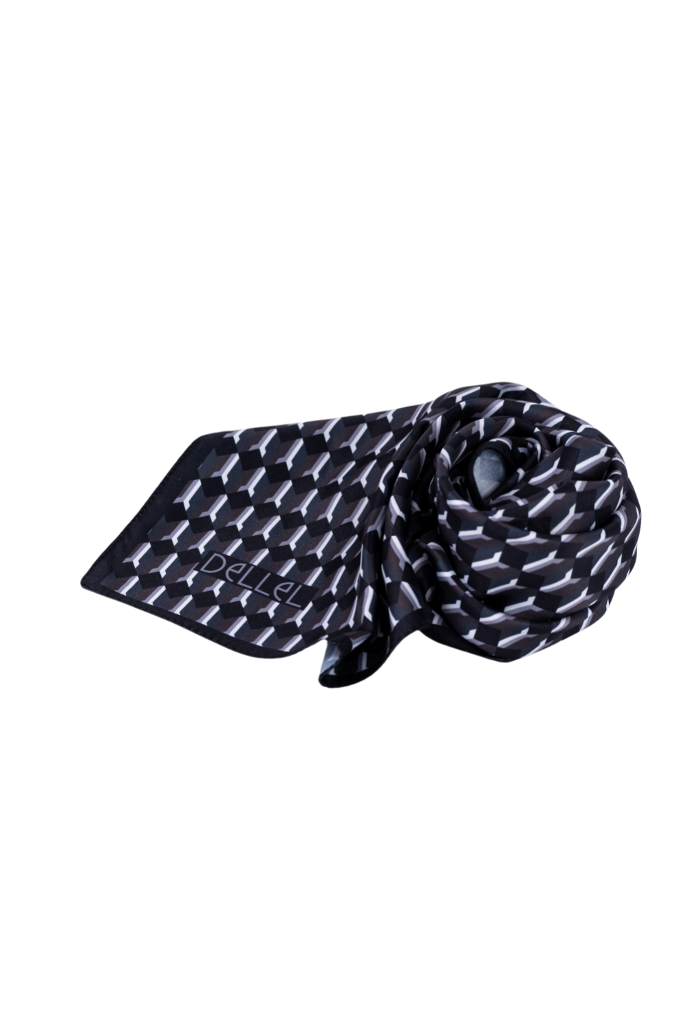 Siyah Monogram Fular – Dellel Deri